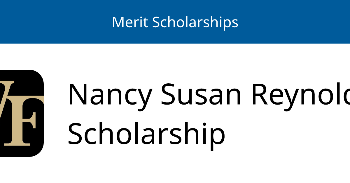 Nancy Susan Reynolds Scholarship | Merit Scholarships